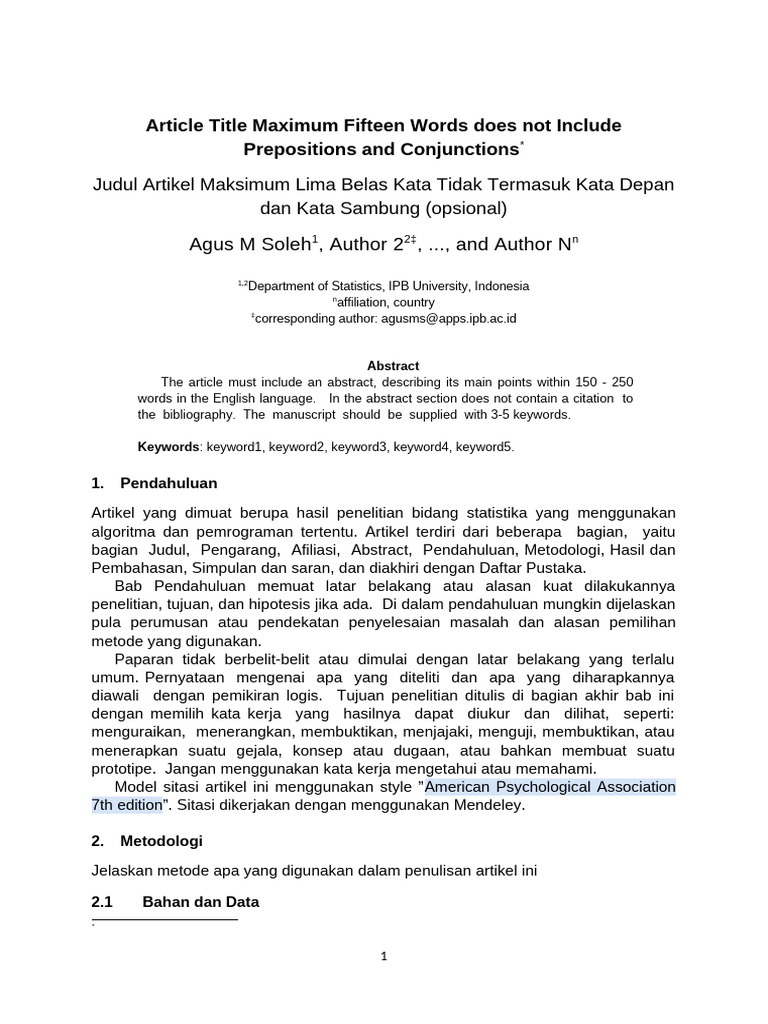 Template Penulisan Artikel Project MK Algoritma Pemrograman | PDF