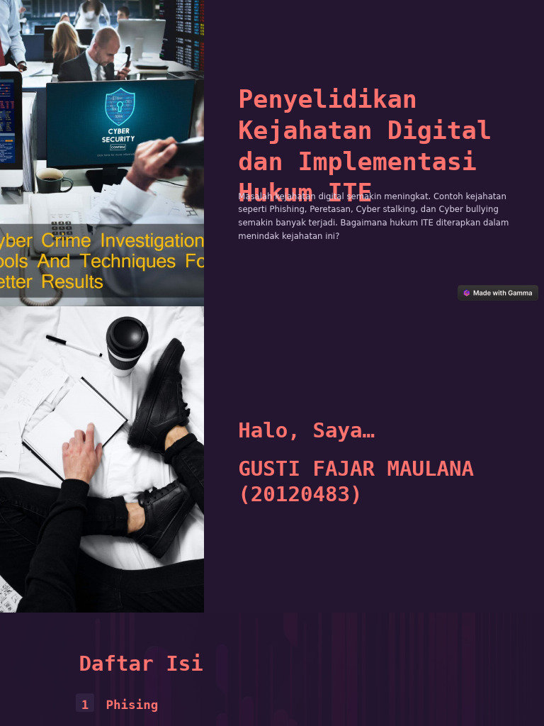 Penyelidikan Kejahatan Digital Dan Implementasi Hukum ITE | PDF