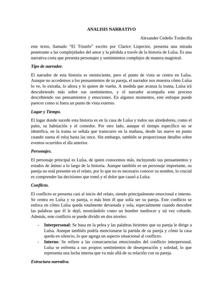 Analisis Narrativo | PDF