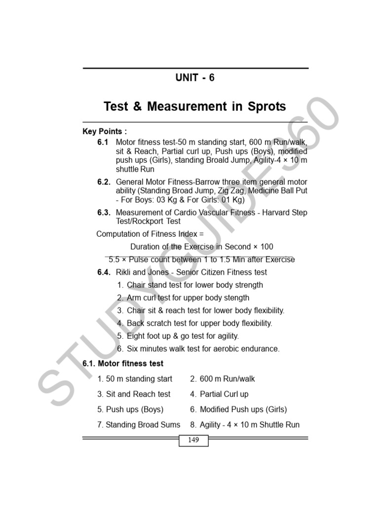 Class 12 Physical Education Notes Chapter 6 Studyguide360 | PDF