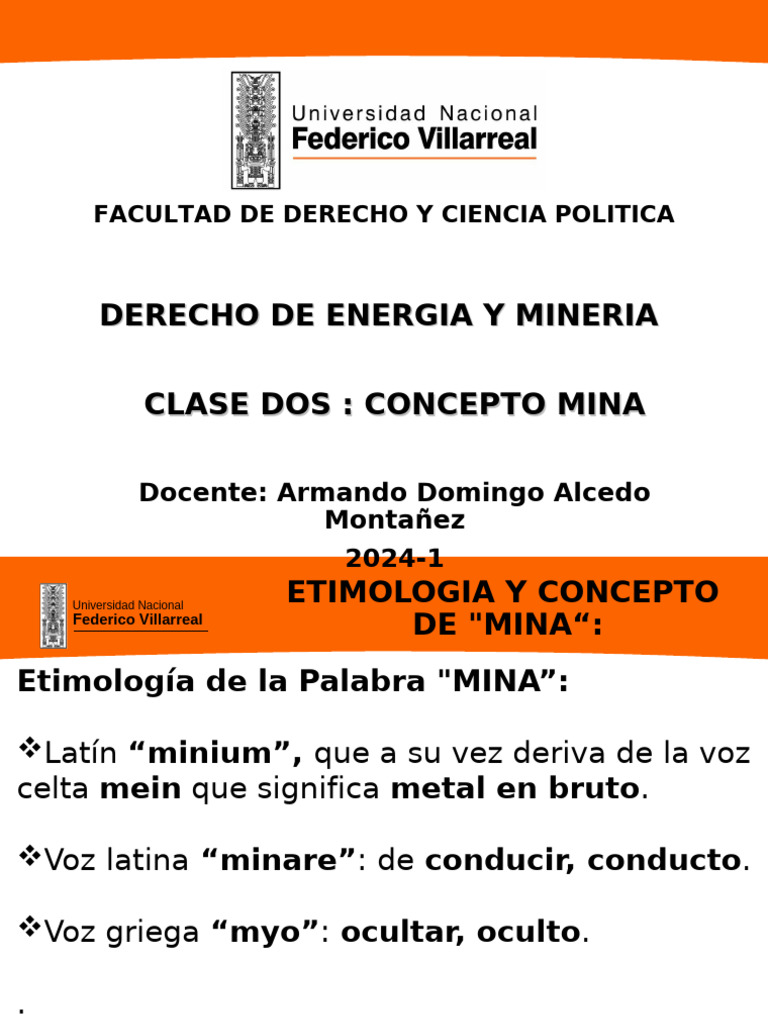 CLASE DOS CONCEPTO MINA DEM 2024-1 | PDF