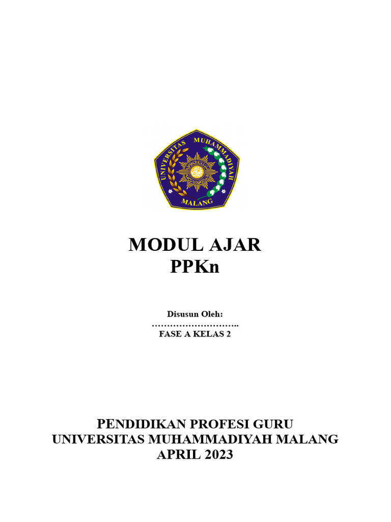 Modul Ajar PKN Kelas 2 | PDF