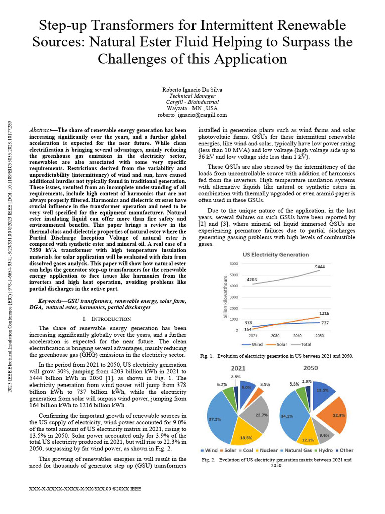 Step-Up Transformers For Intermittent Renewable Sources | PDF