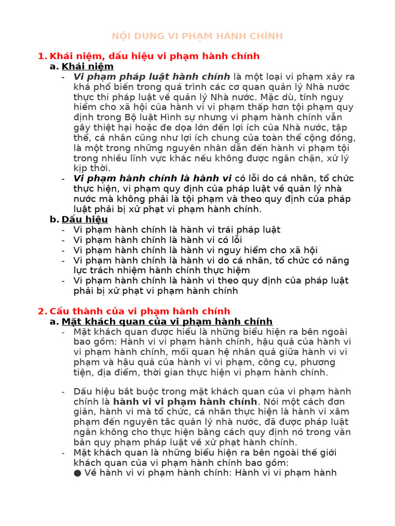N I Dung Vi PH M Hành Chính | PDF