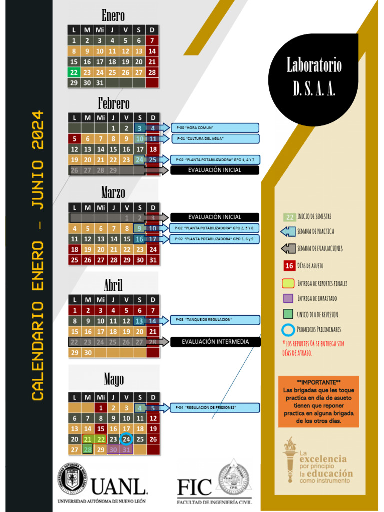 Calendario Ej2024 Dsaa | PDF