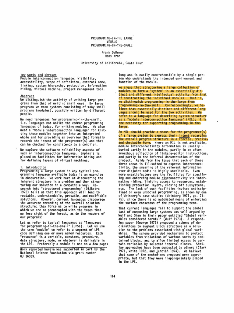 03 - Programming in The Large Vs Programming in The Small | PDF