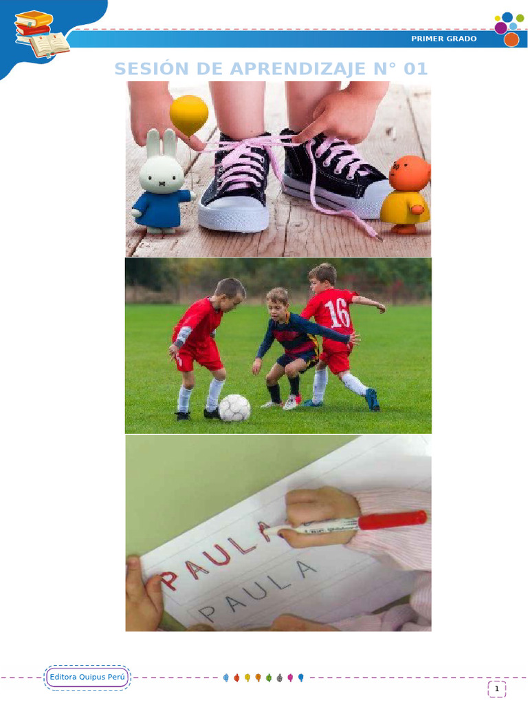 1° Primero 3. - Anexo de Sesiones de Aprendizaje - Semana 1 - UD II - Editora Quipus Perú | PDF