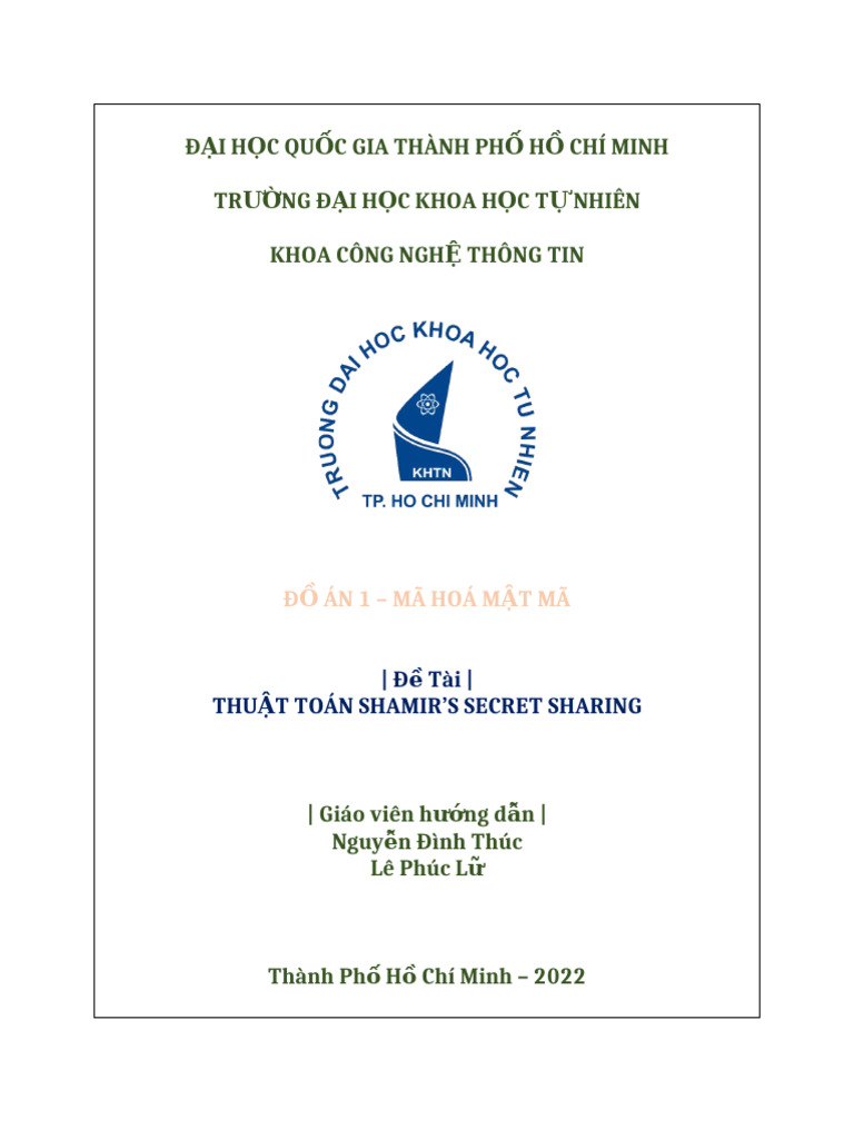 Đ I H C Qu C Gia Thành Ph H Chí Minh Ạ Ọ Ố Ố Ồ TR Ngđihckhoahct Nhiên ƯỜ Ạ Ọ Ọ Ự Khoa Công Ngh ...