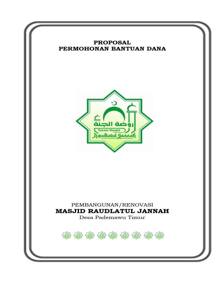 Proposal Masjid Raudlatul Jannah 02 | PDF