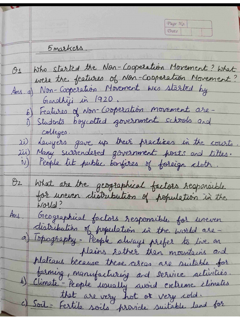 SST Final Term Revision (5markers) | PDF