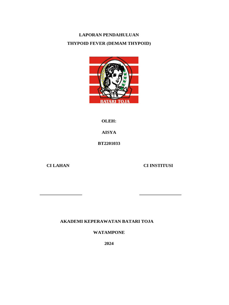 Aisya (LP Tifoid Fever) | PDF