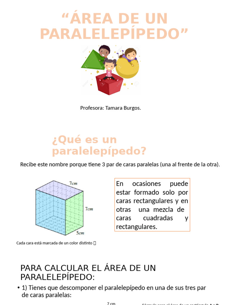 6° 2 Mat. PPT Clase 3 Área de Un Paralelepípedo | PDF