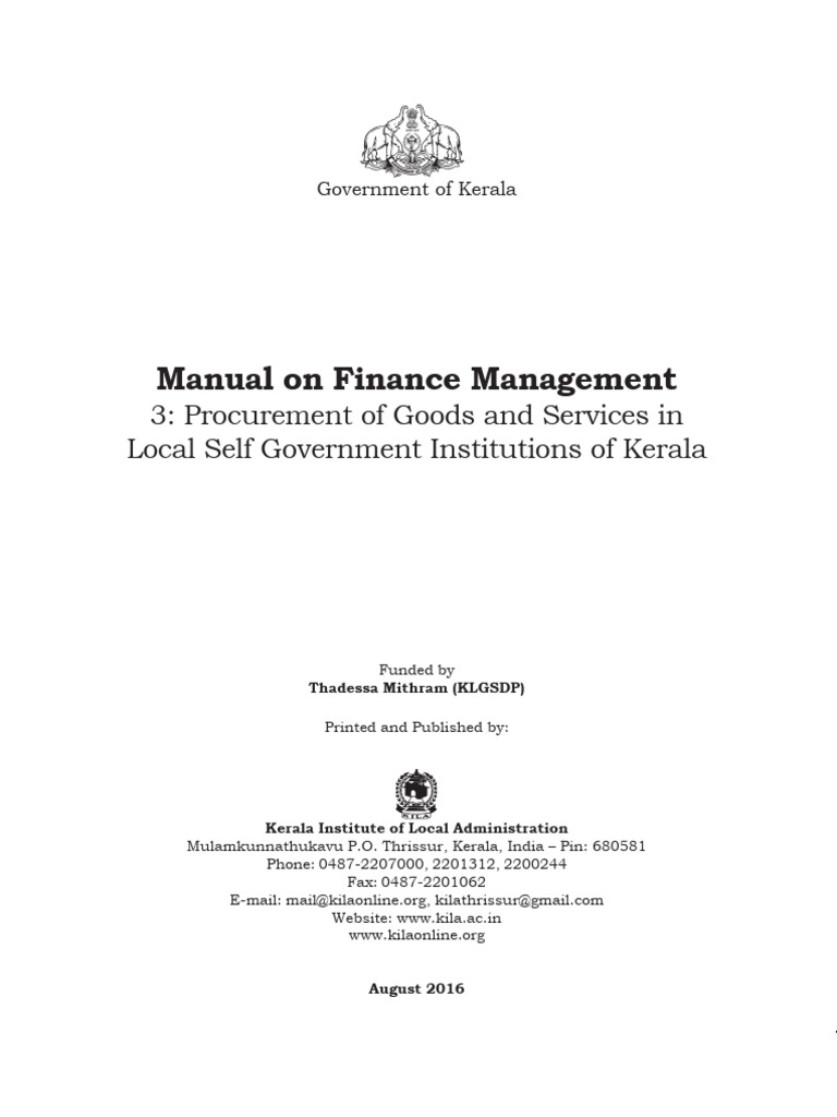 Procurement Manual 1 | PDF | Procurement | Specification (Technical ...