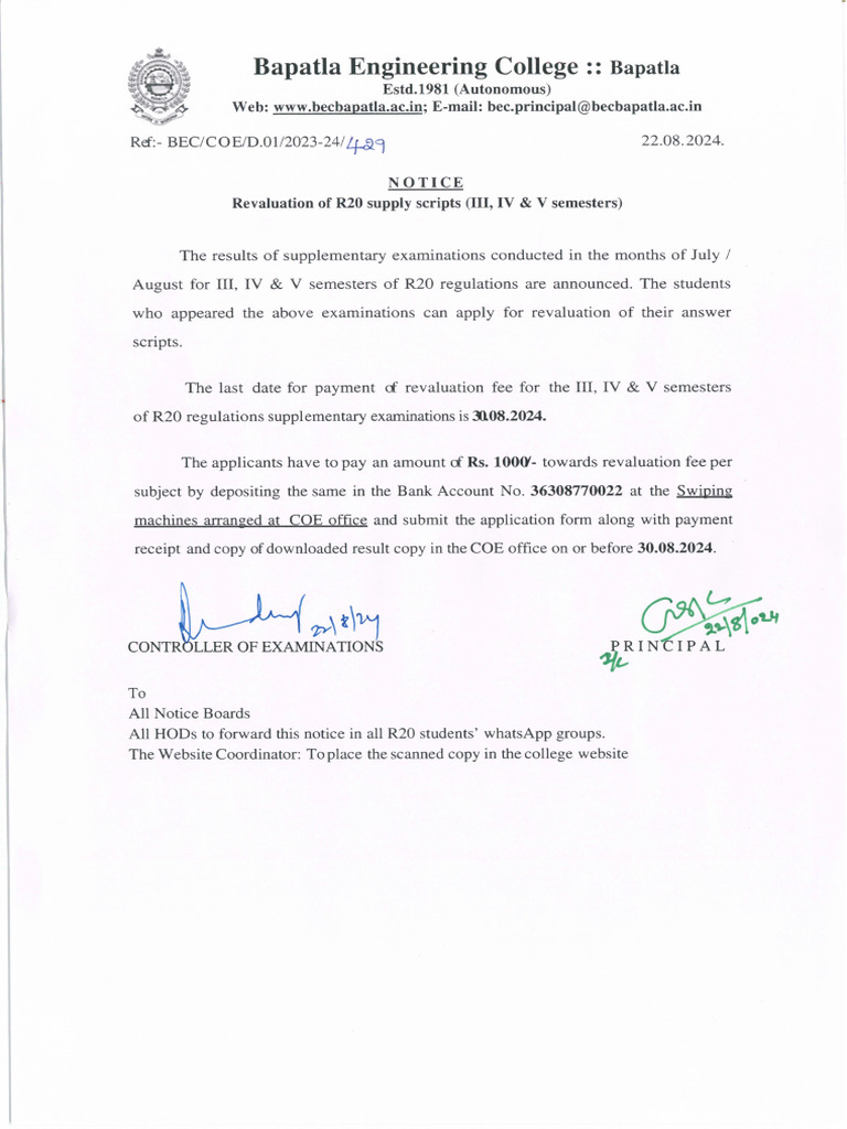 Revaluation Notice | PDF