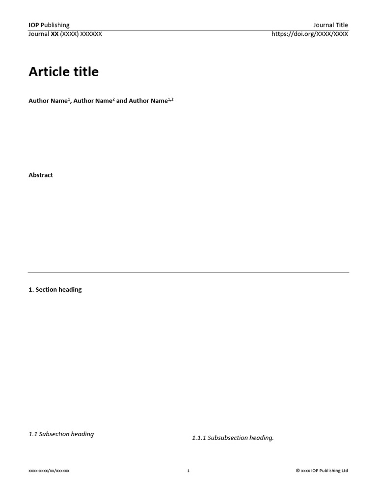 Microsoft Word Template | PDF