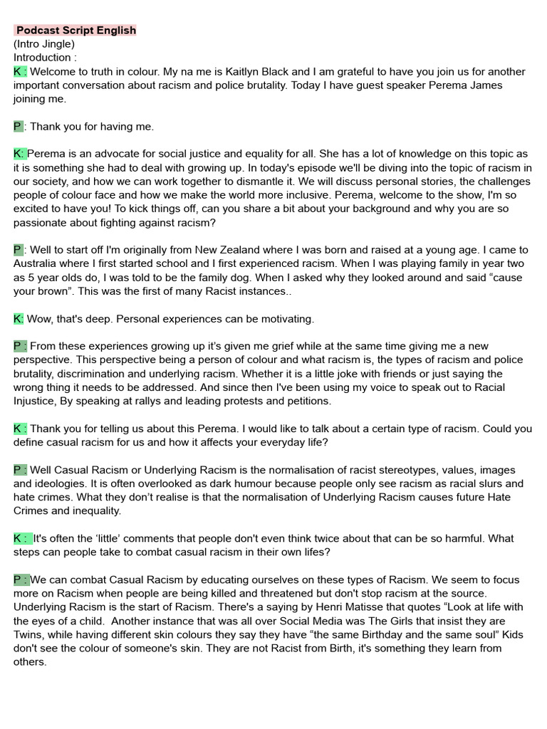 Podcast Script | PDF