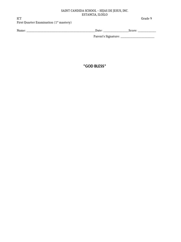 ICT 10 First Quarter | PDF