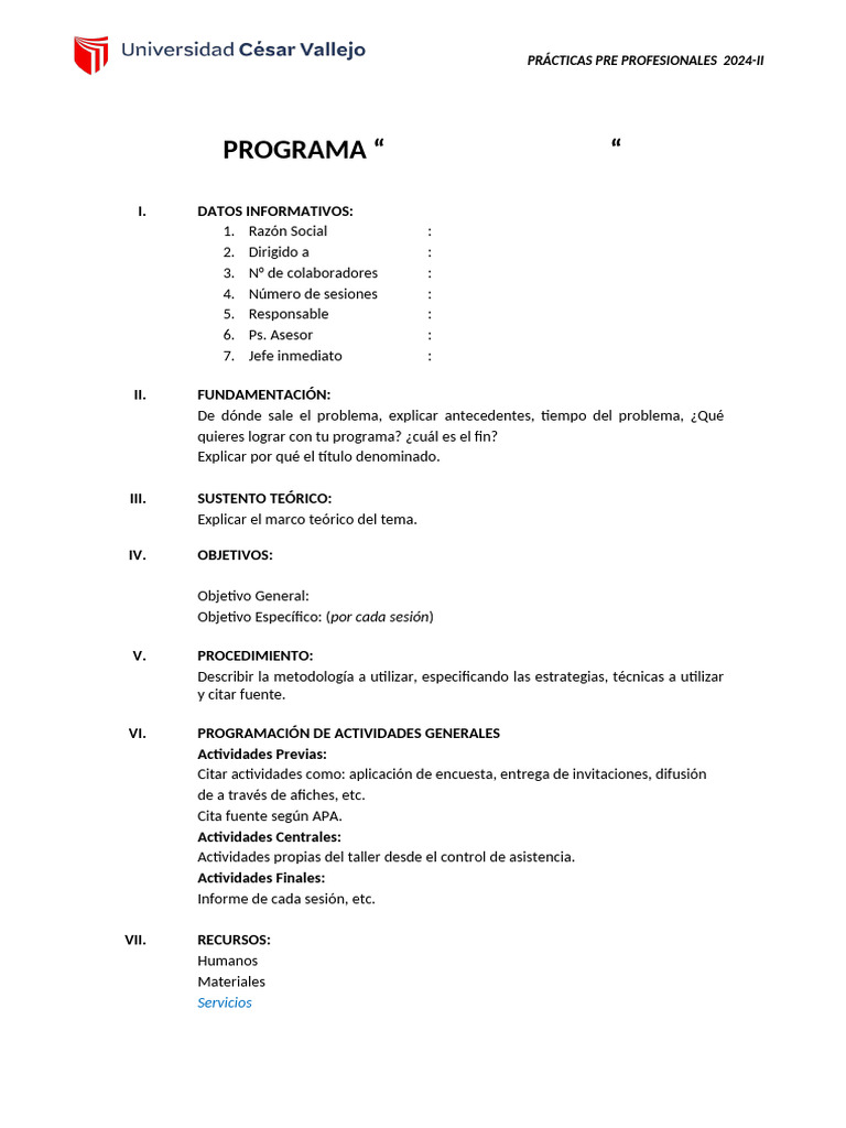 Esquema de Programa | PDF