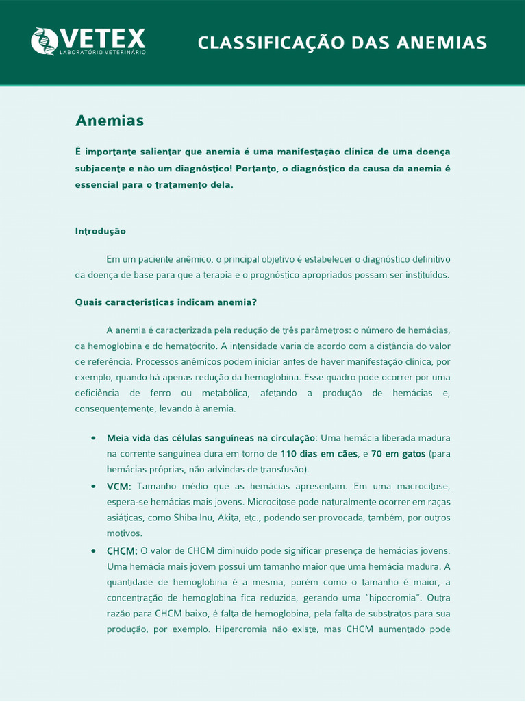Classificacao Das Anemias 2 Parte | PDF