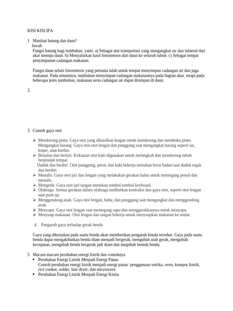 KISI Kisi Ipa (AutoRecovered) | PDF