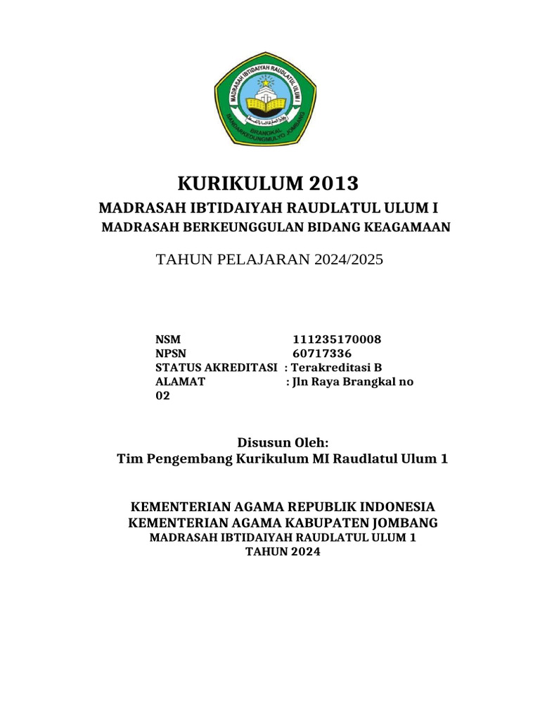Kurikulum K-13 2024 MI | PDF