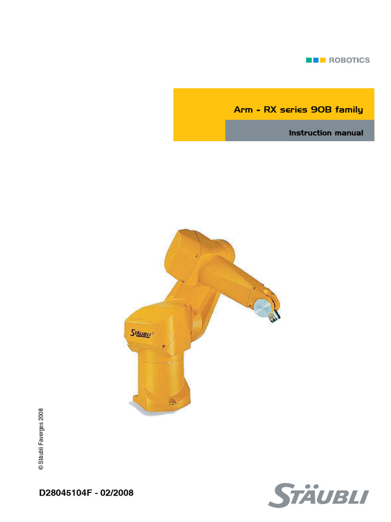 RX Series 90B Arm Instruction Manual | PDF | Electrostatic Discharge ...