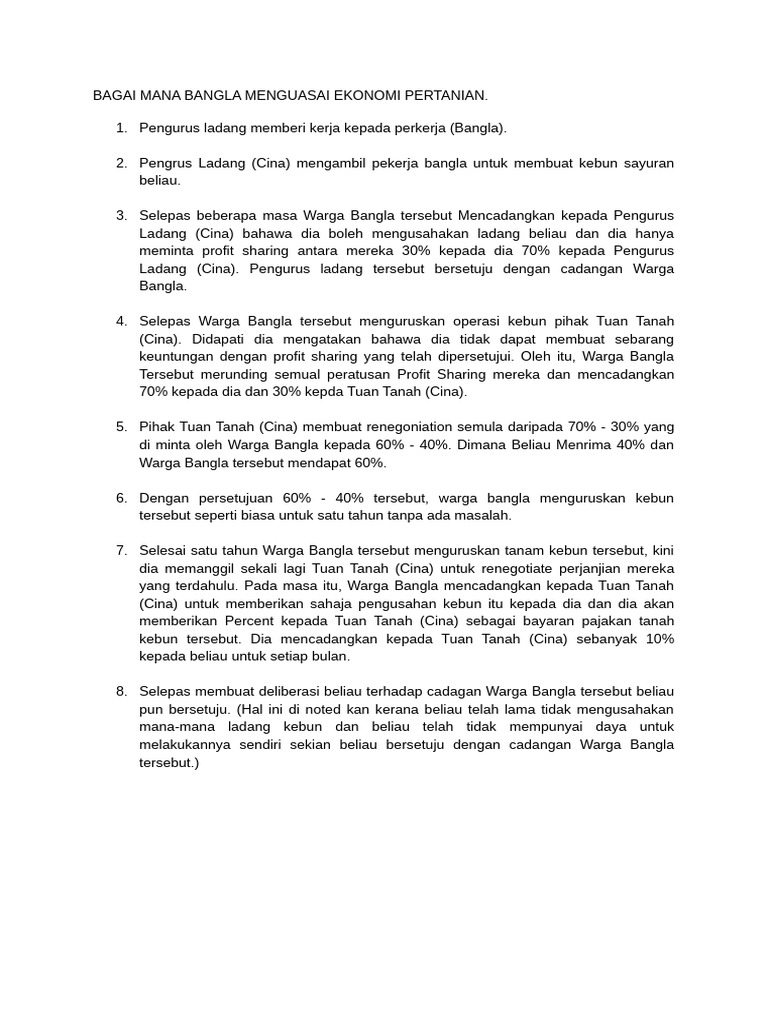 Bagai Mana Bangla Menguasai Ekonomi Pertanian | PDF