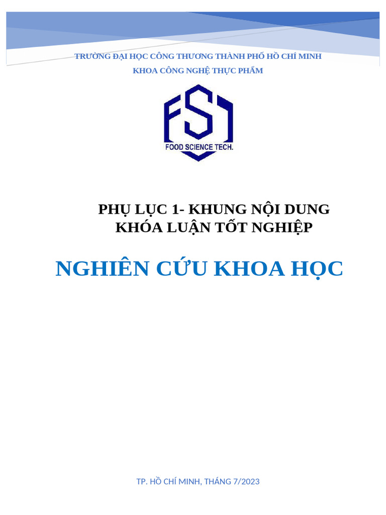 PL 1 KHUNG KLTN Huong NCKH | PDF