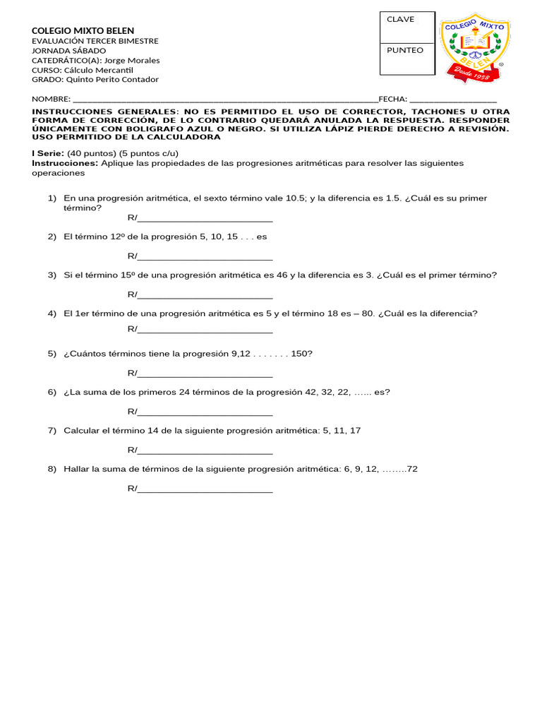 Quinto Perito Contador, Calculo Mercantil y Financiero | PDF