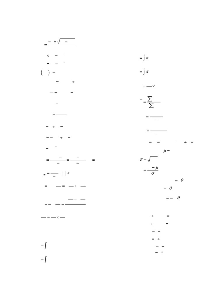 Addmath KSSM Formula List and Normal Distribution Table | PDF