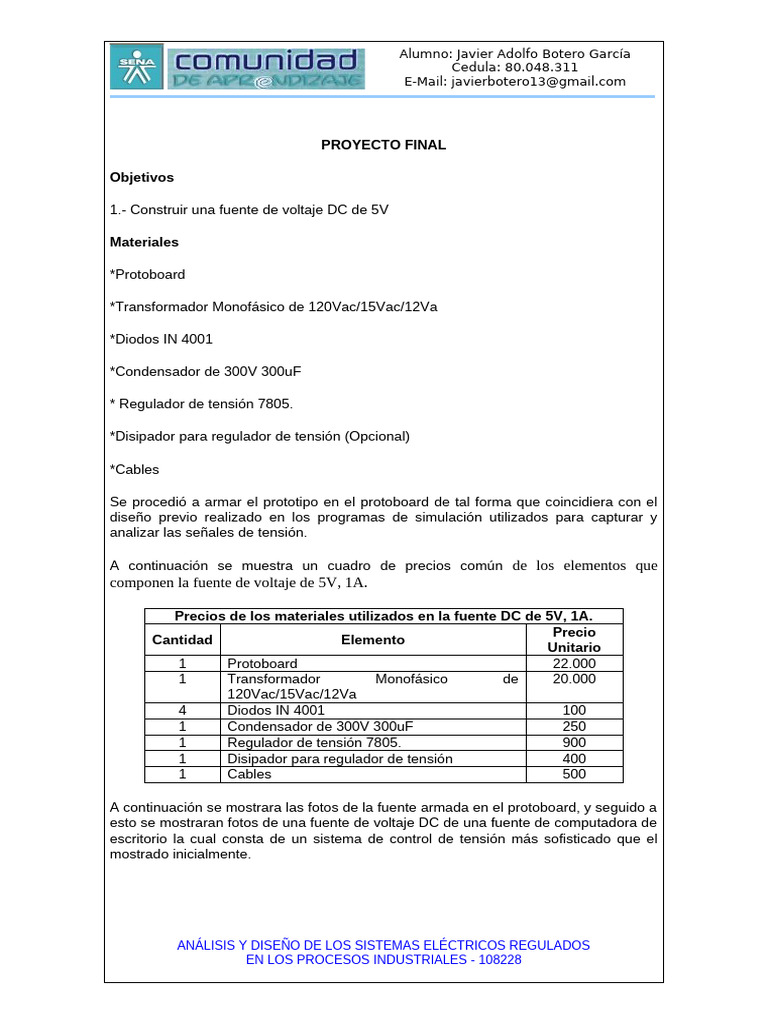 Proyecto Final | PDF