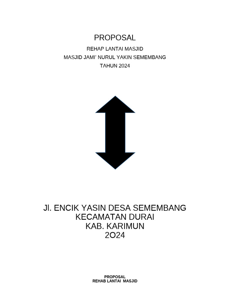 PROPOSAL Masjid Nurul Yakin | PDF