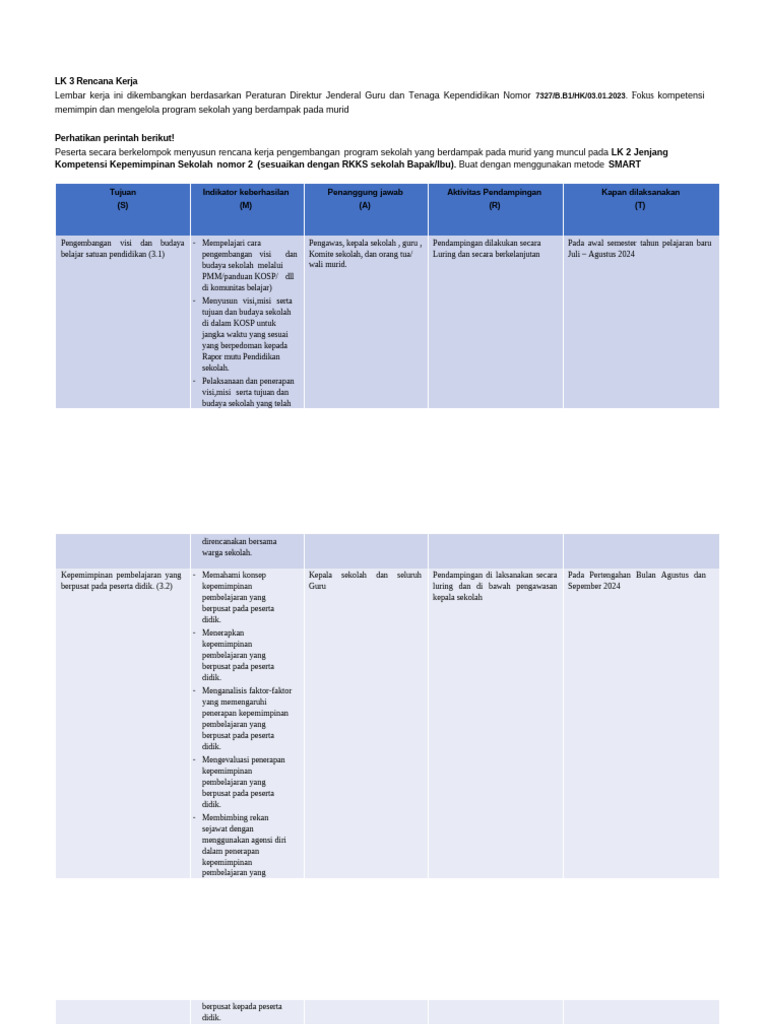 LK-3-Rencana-Kerja | PDF