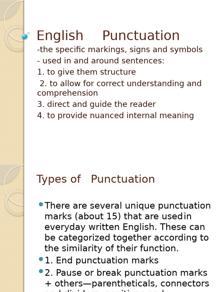 English Punctuation GEL 101 | PDF | Ellipsis | Bracket