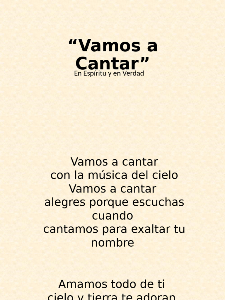 Vamos A Cantar | PDF