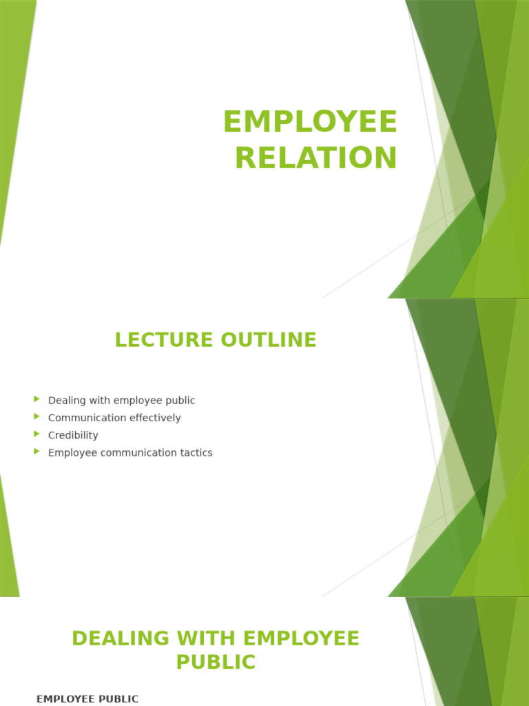 CHAPTER 8-EMPLOYEES RELATION | PDF