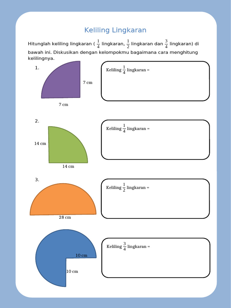 Keliling Bagian Lingkaran | PDF
