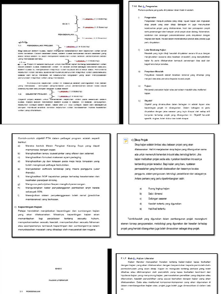 PENULISAN LAPORAN BAB 1,BAB 2,BAB 3 PTA 2020 | PDF