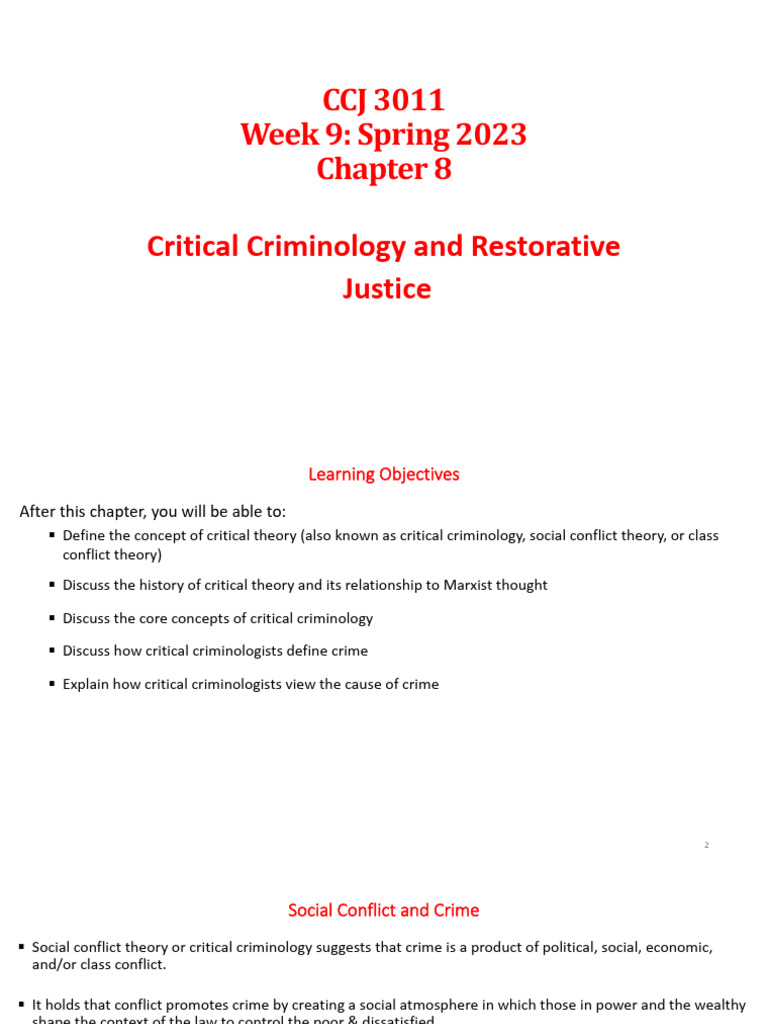 Chapter 8 Critical Crm and Restorative Justice | PDF