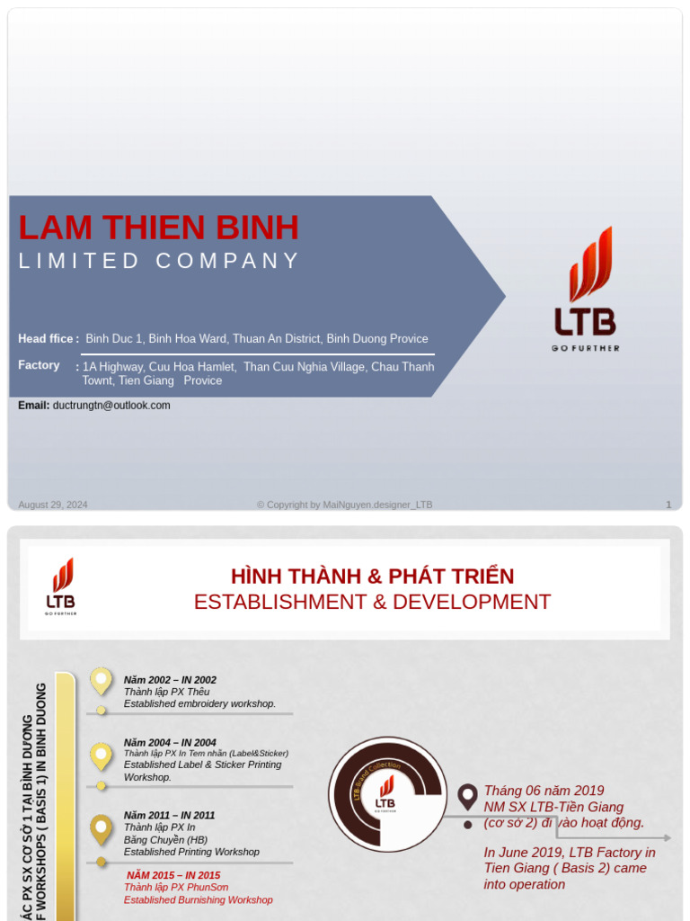 Embroibery - Printing LTB Company Song Ngu - 2024 | PDF