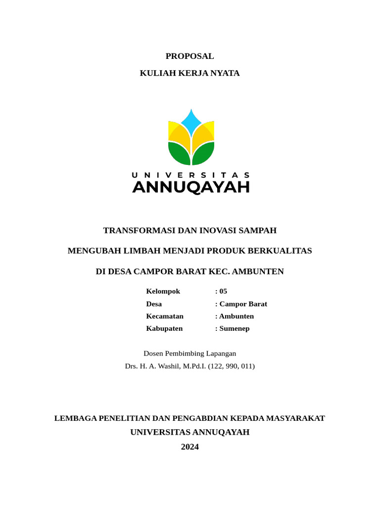 Proposal PKM Posko 5 | PDF