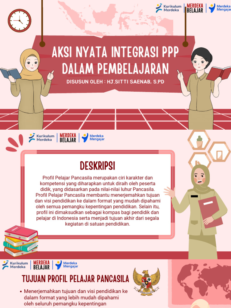 Aksi Nyata Integrasi PPP Dalam Pembelajaran Hj. Sitti Saenab | PDF