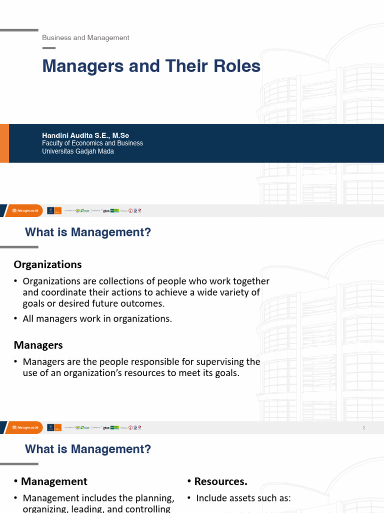 Session 7_Managers and their roles_Handini Audita | PDF