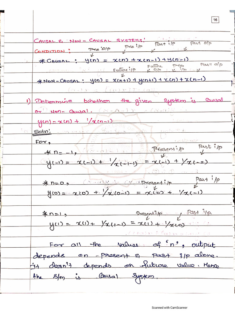 (U18EET4004 - NS) Causal & Non Causal System Problem | PDF