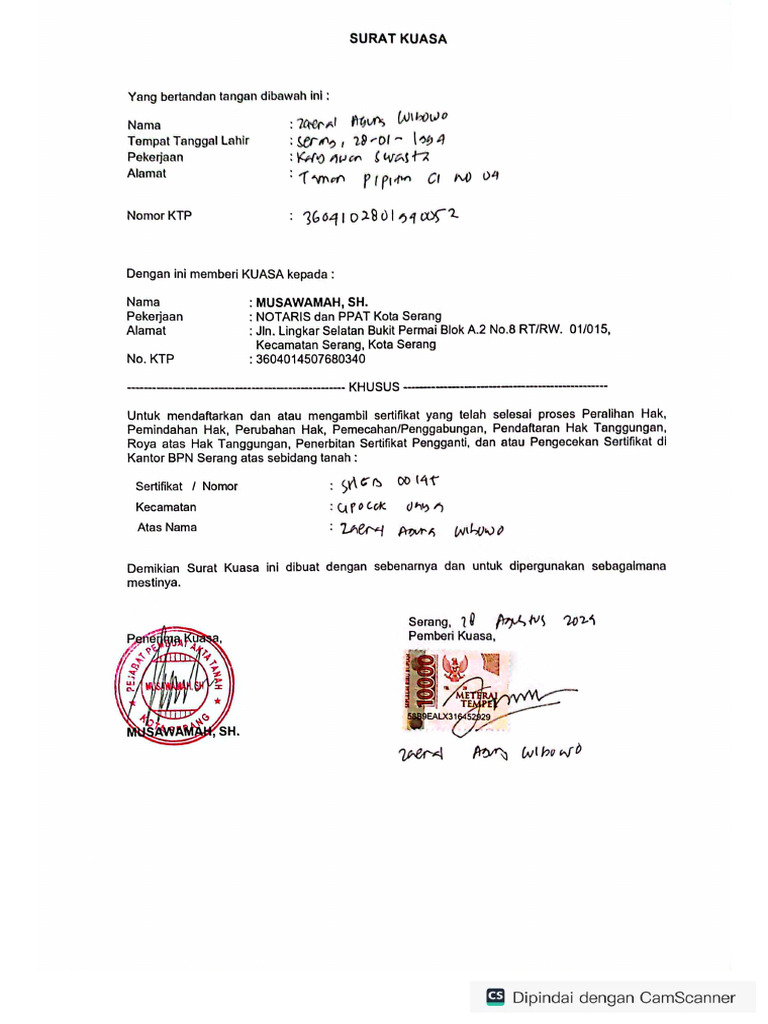 Surat Kuasa New | PDF