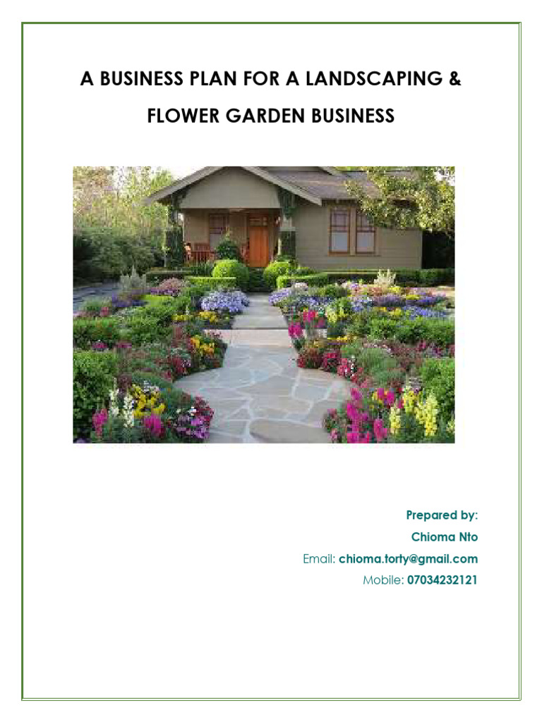 A Business Plan for Chioma Nto Landscaping | PDF