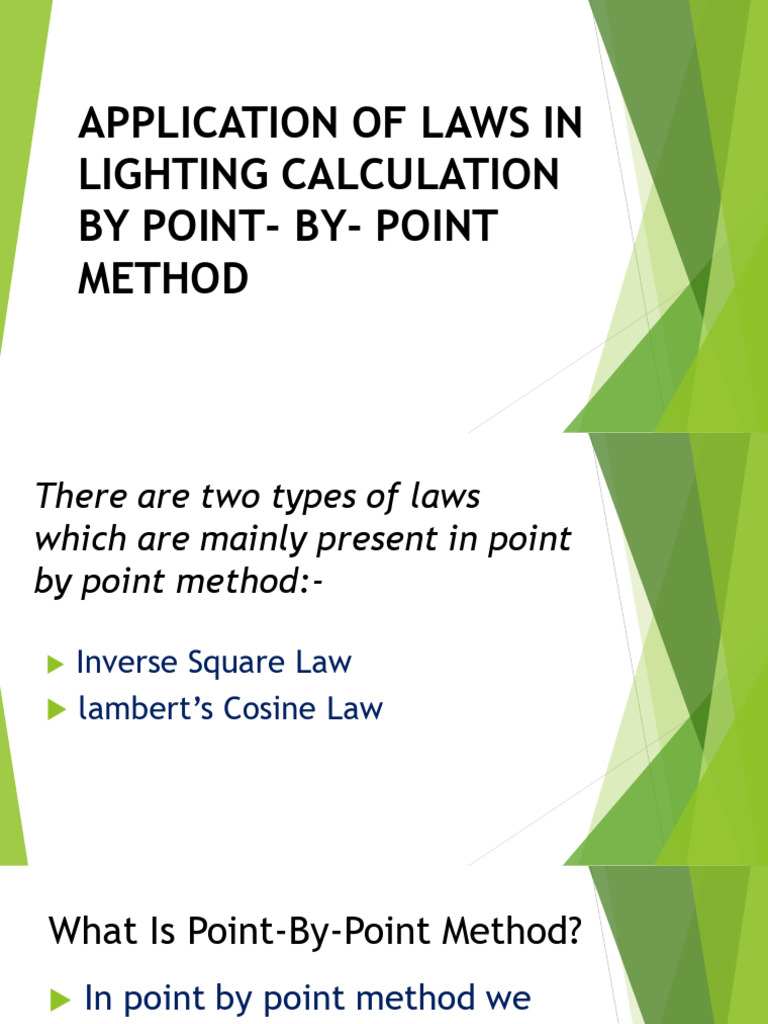 Application of Laws in Lighting Calculation by Point | PDF