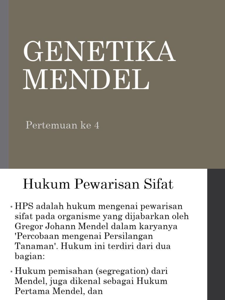 Persilangan Hukum Mendel | PDF