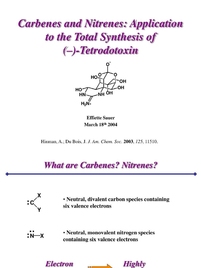 Carbenes and Nitrenes | PDF