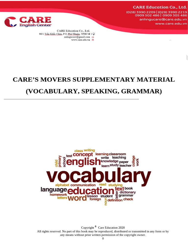 Apprroved Version - Movers Word List | PDF